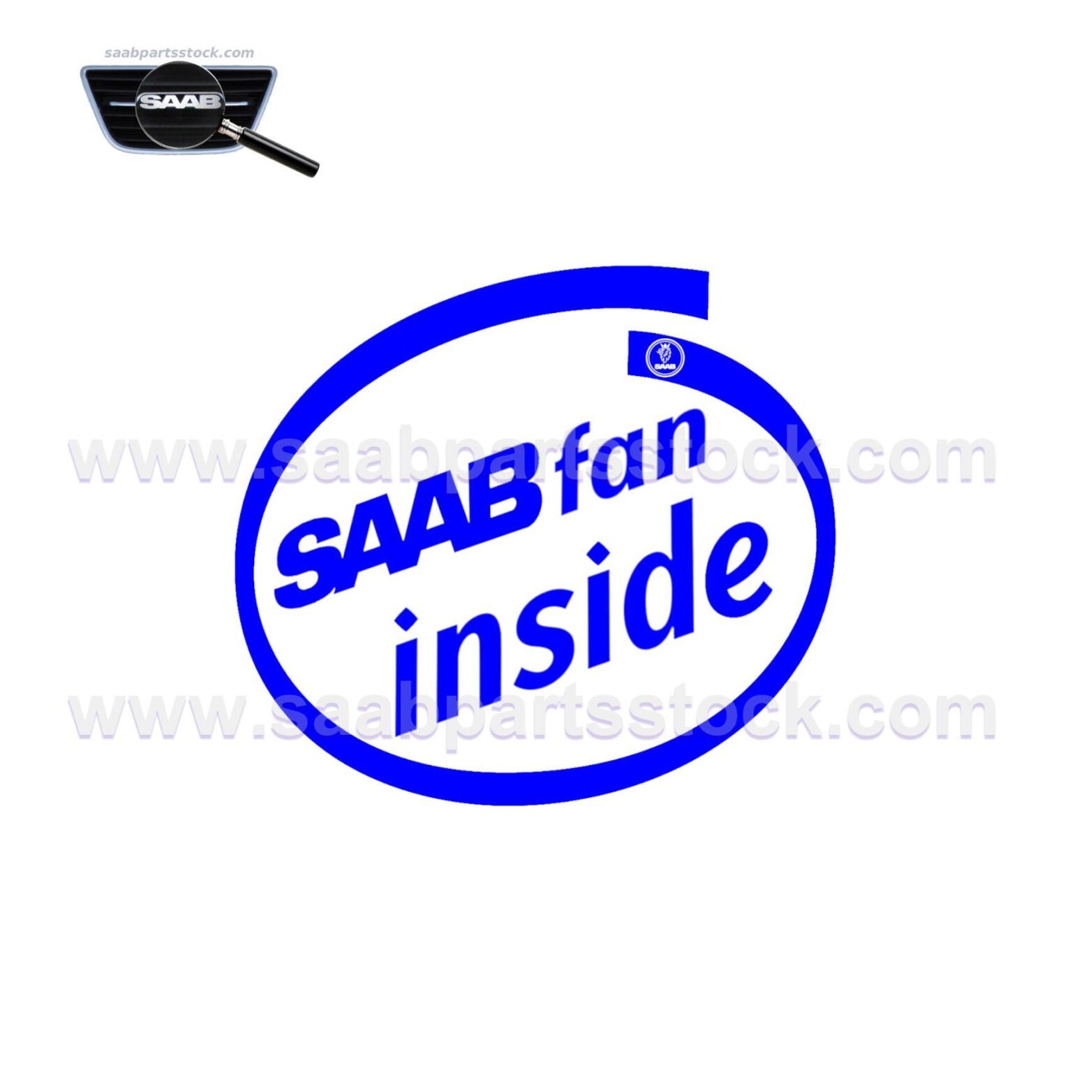 Sticker "SAAB Fan Inside", Size M
