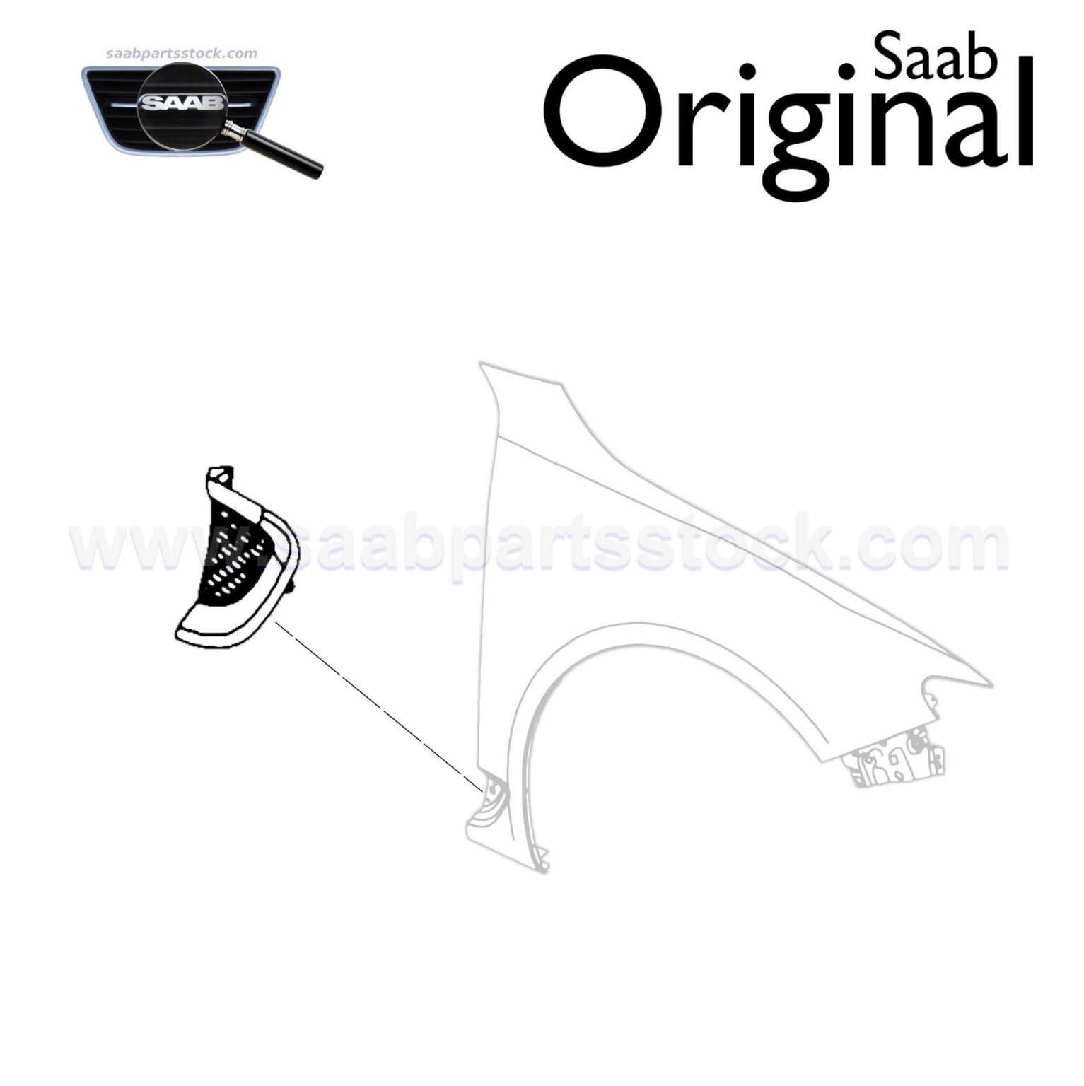 Trim Plate, Fender Edge, Right Side SAAB 12779339